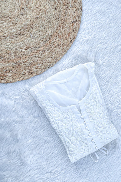 Handmade Lucknowi Chikankari Clothing for Women - Poshak Chikan Studio