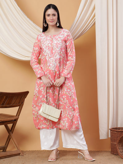 Buy Chikankari Mulmul Short Kurti & Gown - Poshak Chikan Studio
