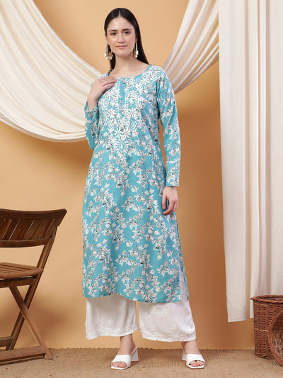 Buy Chikankari Mulmul Short Kurti & Gown - Poshak Chikan Studio